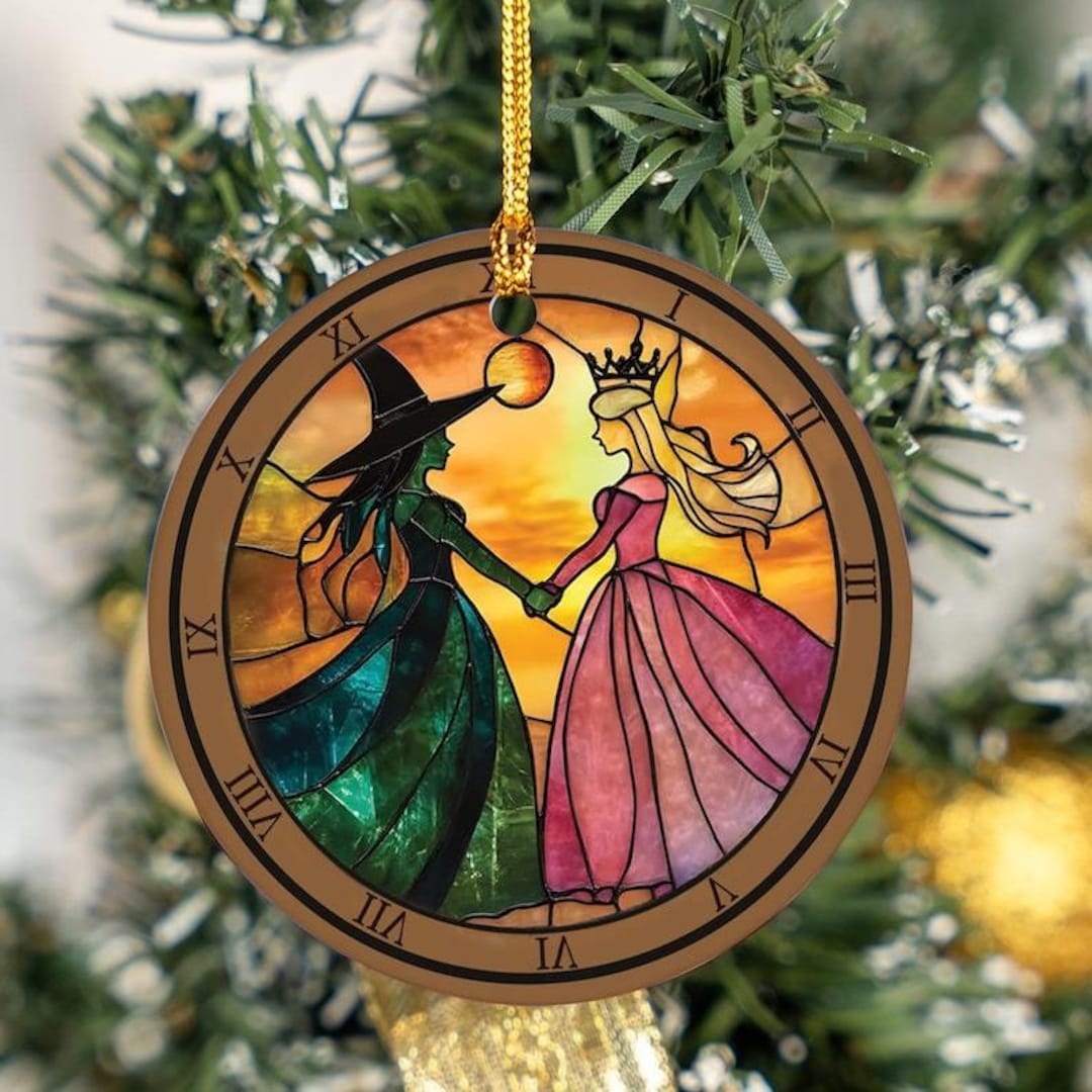 Acrylic 2D Flat Elphaba and Glinda Besties Ornament, Wicked the Musical ...
