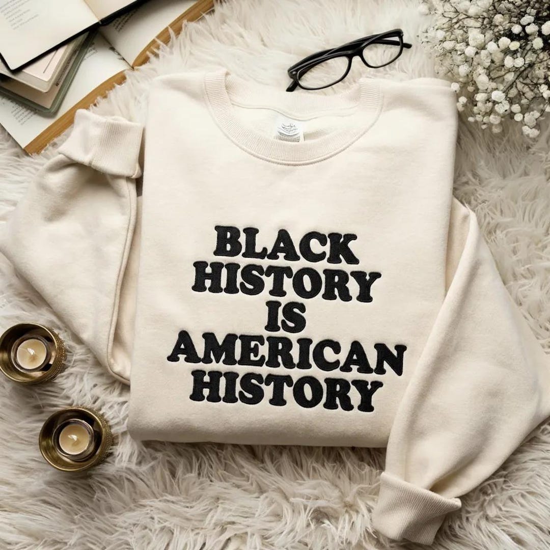 Embroidered Black History Month Sweatshirt, Social Justice Tee - Etsy