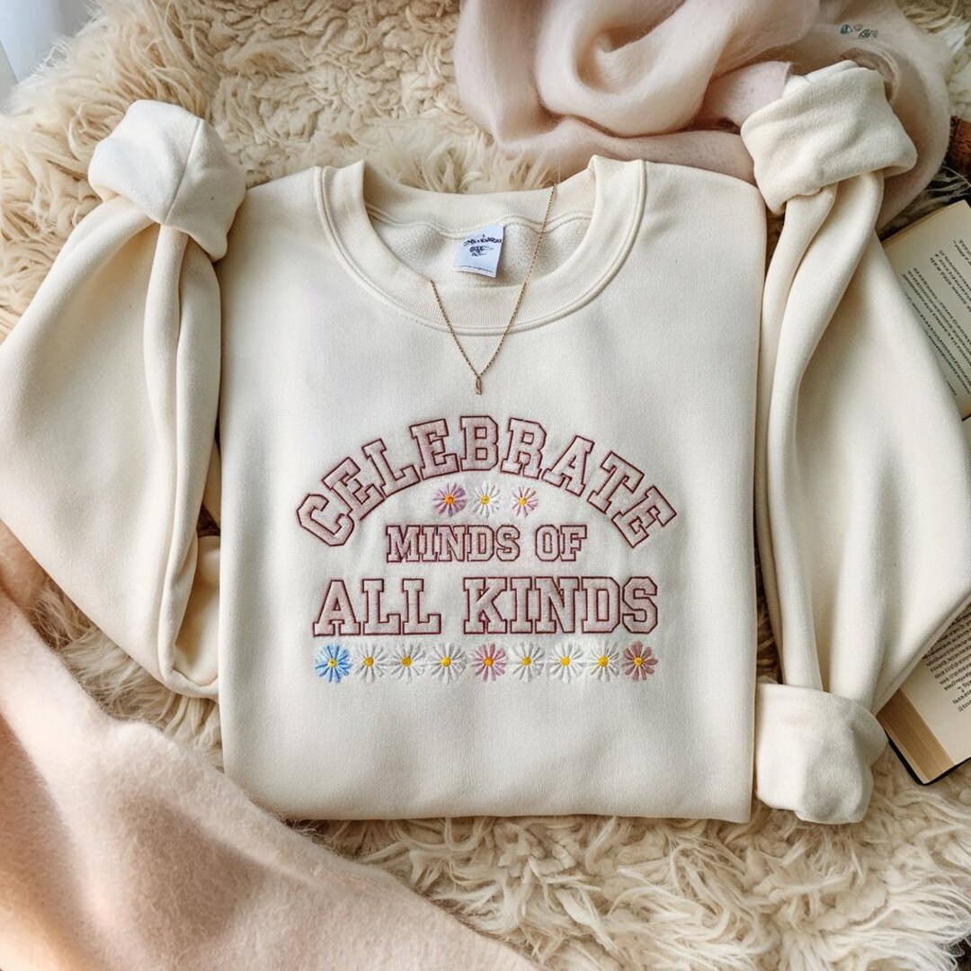 Embroidered Celebrate Minds of All Kinds Shirt Autism Awareness Shirt ...