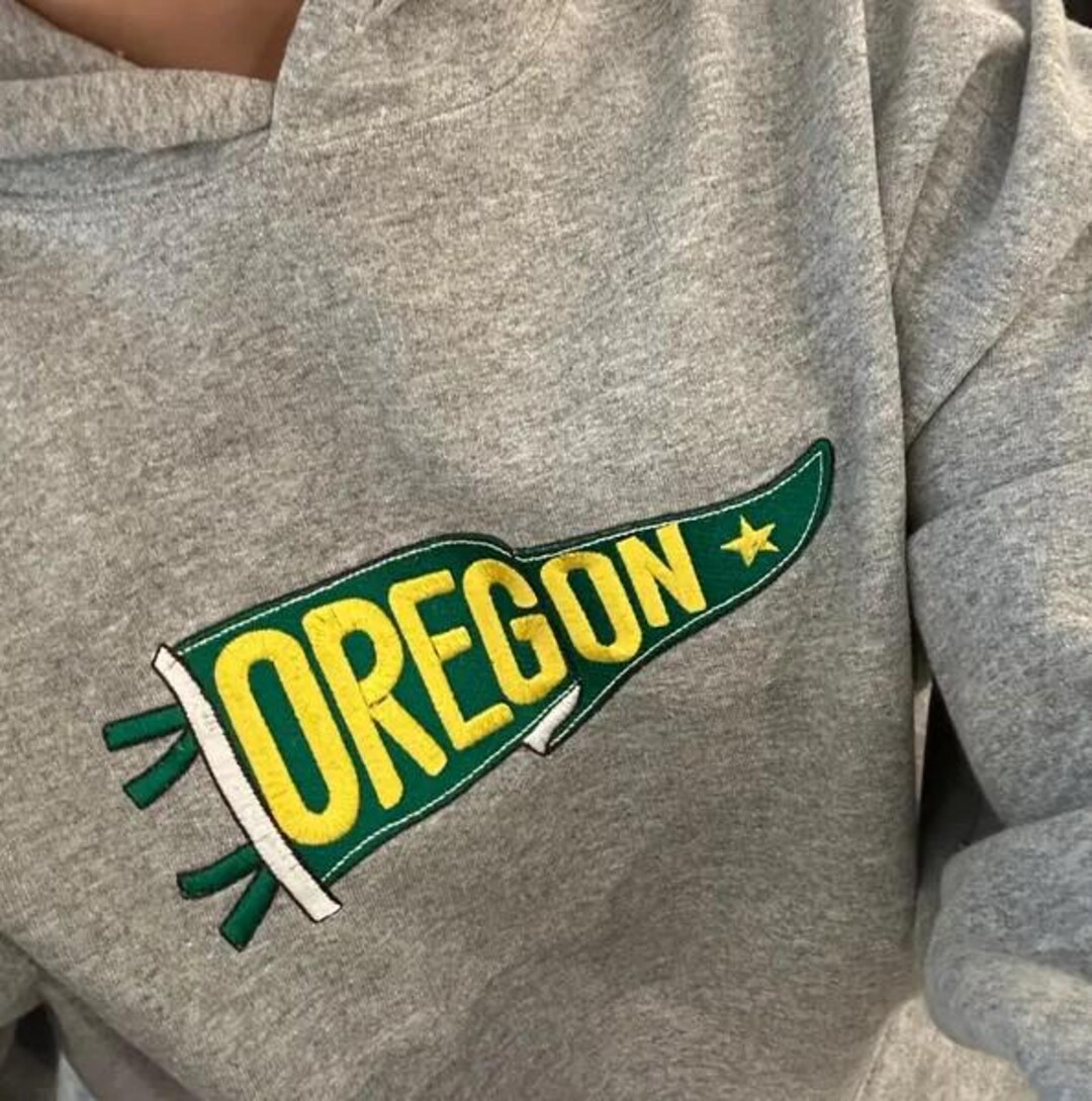 Personalized Pennant Flag Mascot Embroidered Sweatshirt, Custom ...