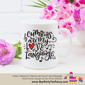 Spanglish Coffee Mug for Latina Dancer Gift for Señora Dancing Cumbias ...
