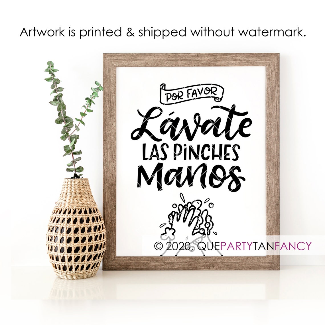 Funny Bathroom Art Spanish Art Print Reads por Favor - Etsy