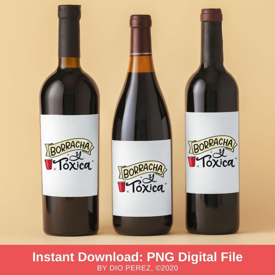Borracha Y Toxica PNG: Latina Bachelorette Party Design (digital File ...