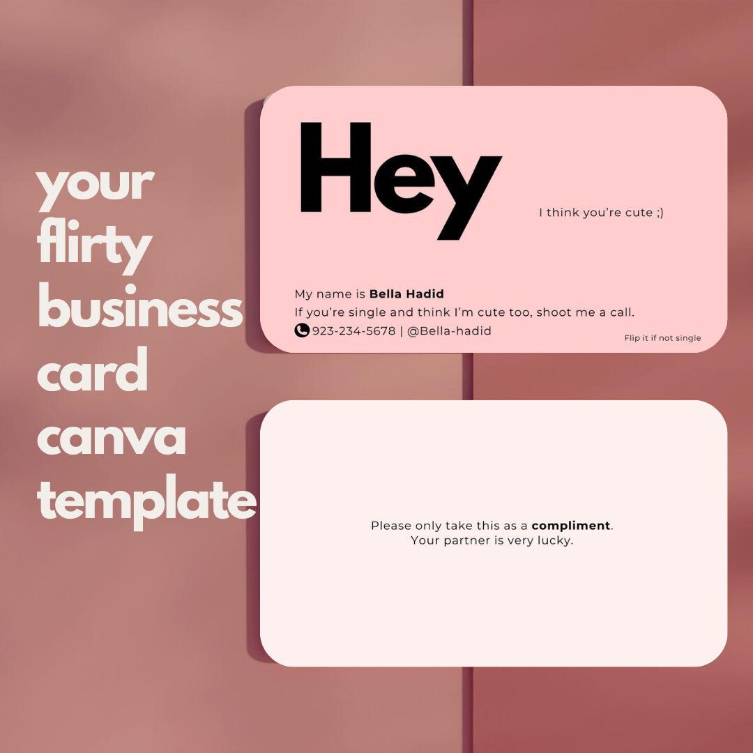 Flirty Business Calling Card for Making the First Move in the Dating ...