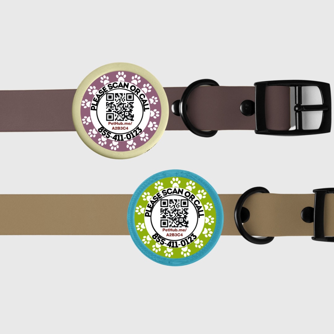 Scannable QR Code Paws TWIST Tag- Silent, Eco-friendly, Ringless ID Tag ...