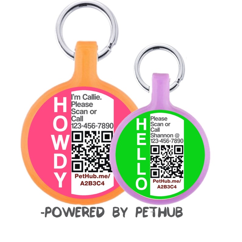 Personalized Eco-Friendly Scannable QR ID Tag for Cats and | Etsy