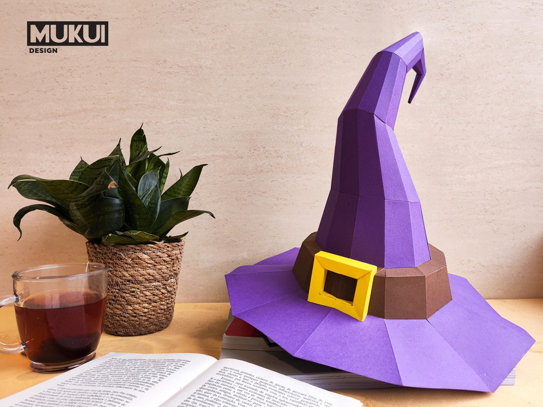 Witch Hat Paper Craft Halloween Kit | Paper Toy Decoration | Kid Kit ...