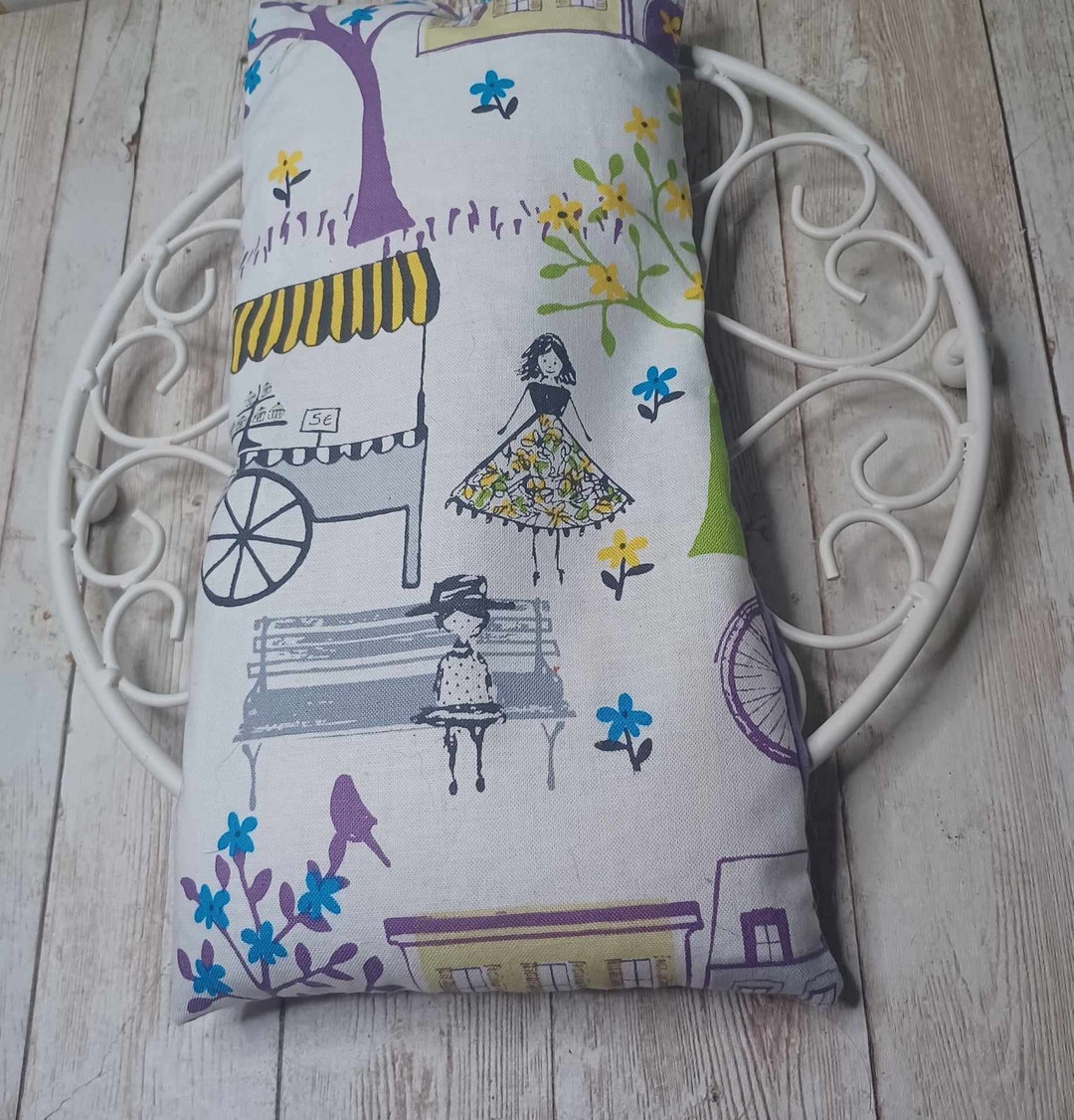 Microwaveable Rice Bag Heat Pack, Rice Heating Pad, Parisienne Print ...