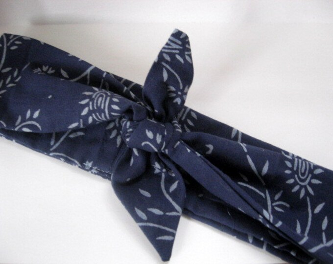 Hair Bandana, Rockabilly 50s Head Bandana, Denim Hair Band, Concert ...