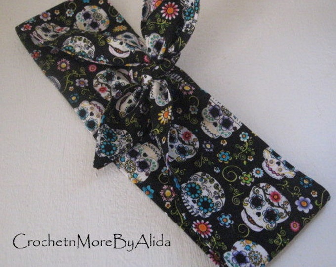 Hair Bandana, Rockabilly 50s Bandana, Bandana Headband, Day of the Dead ...