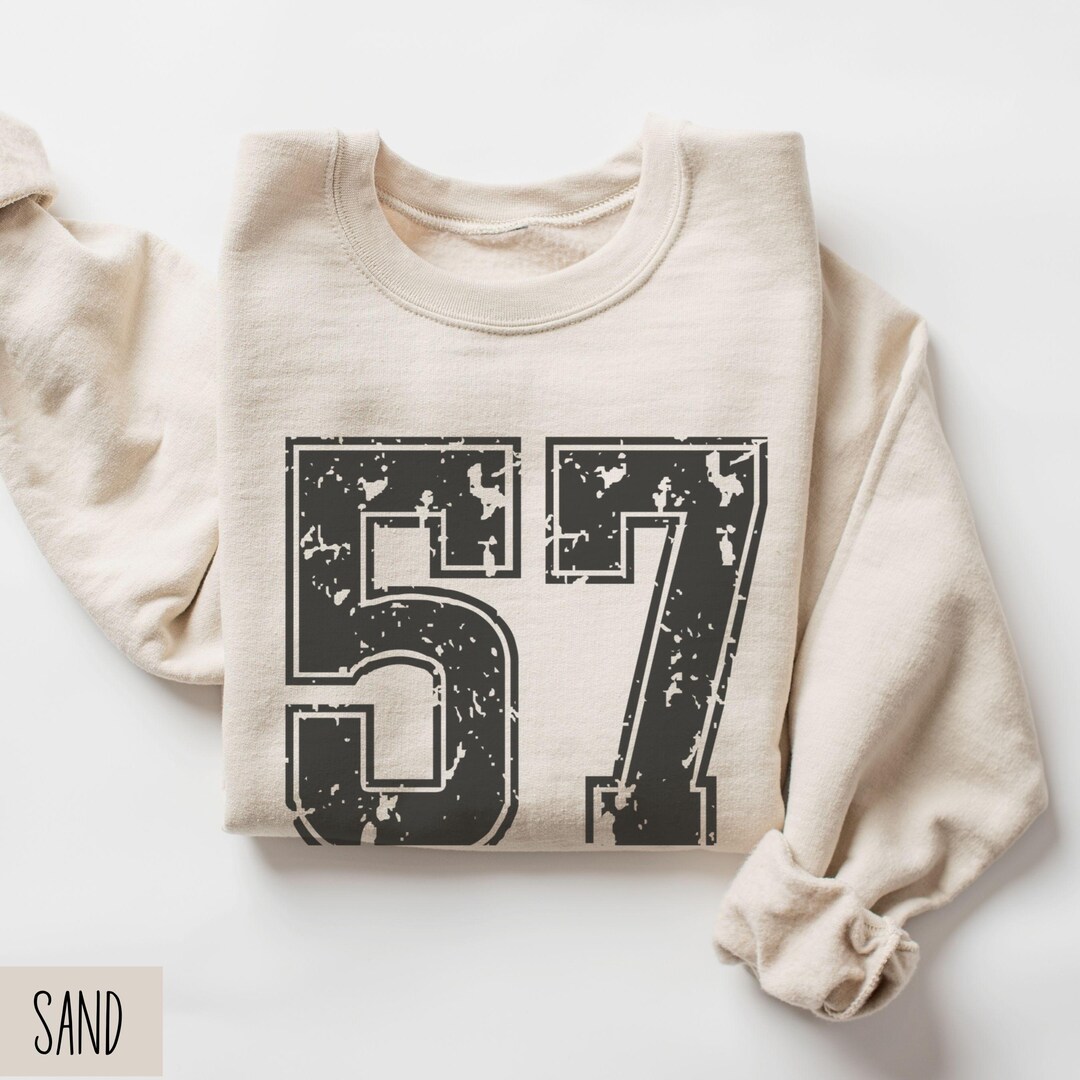 Custom Number Hockey Sweatshirt, Hockey Number Sweater, Hockey Game Day ...