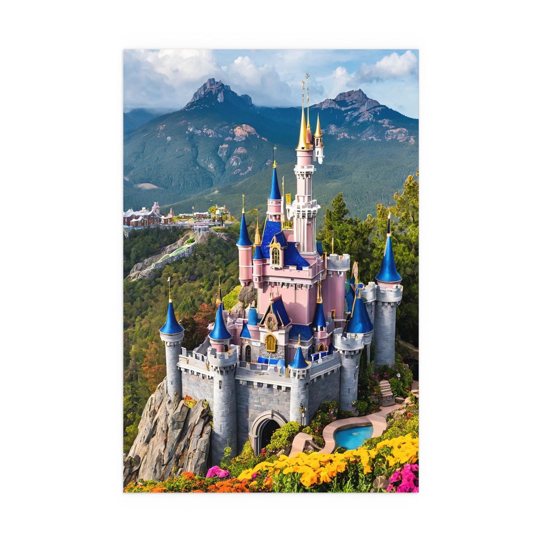 Magical Disney Castle Inspired Wall Art Print Decor, Indoor Outdoor ...