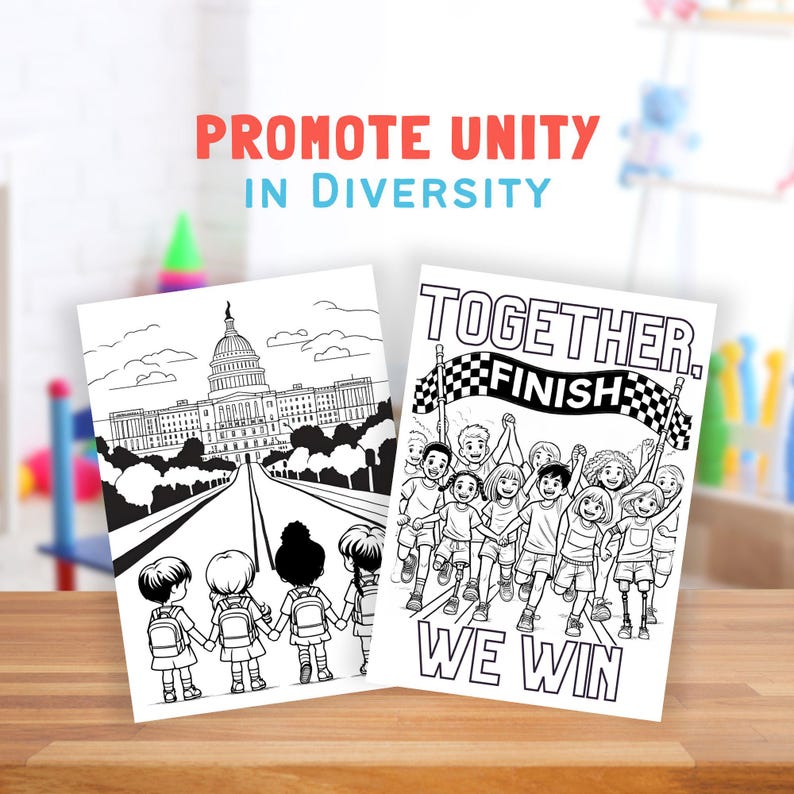 Colorful Activism Coloring Pages for Kids & Students - Etsy