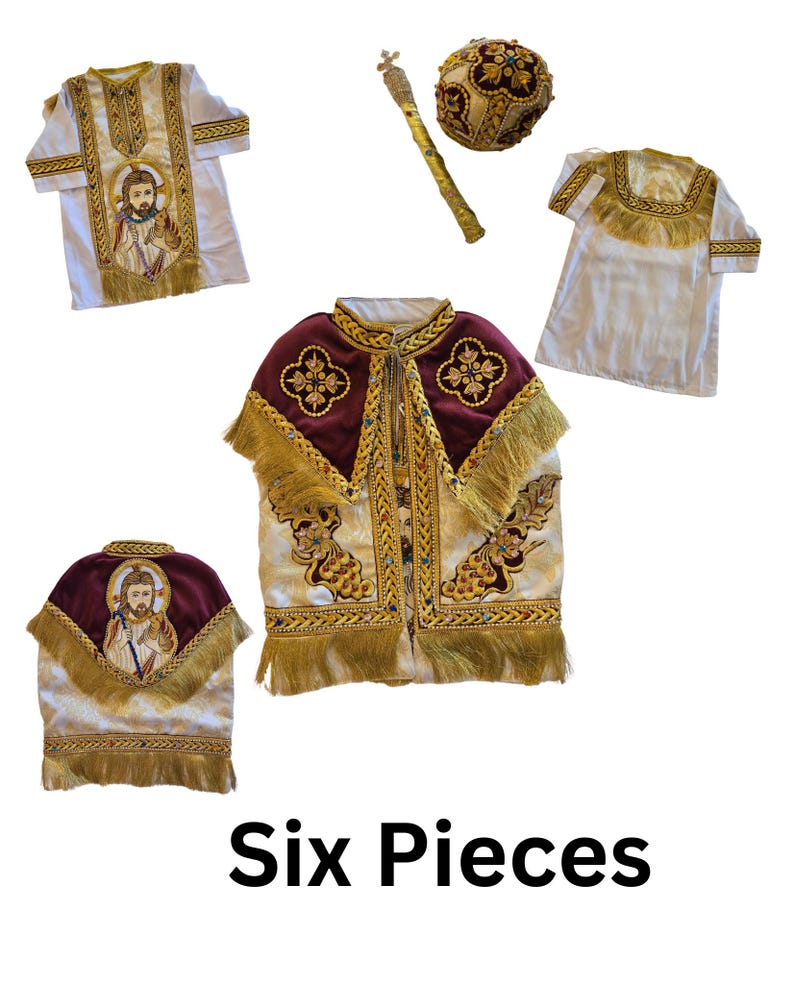 Embroidered Coptic Orthodox Baptismal Outfit/ Set for Baby Boy + Gift ...