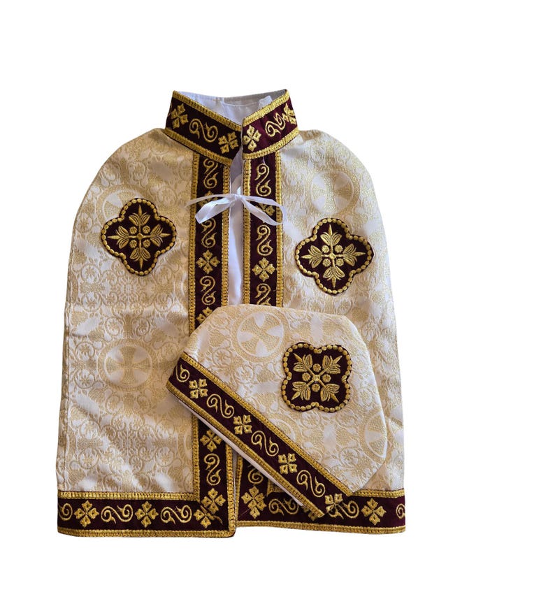 Embroidered Coptic Orthodox Baptismal Outfit/ Set for Baby Boy + Gift ...