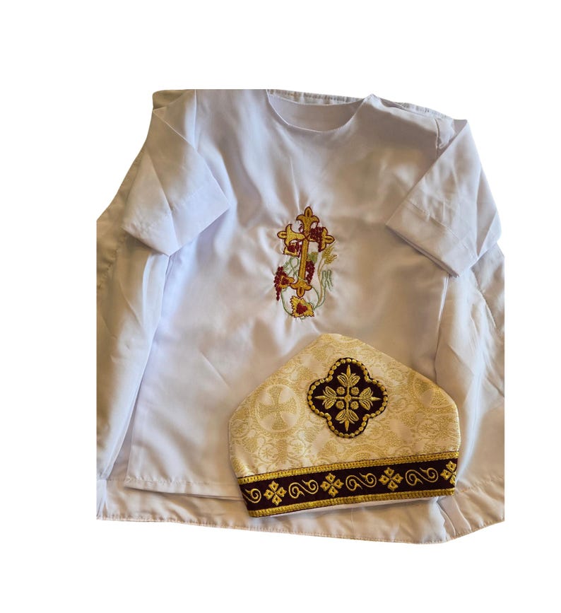 Embroidered Coptic Orthodox Baptismal Outfit /set for Baby Boy + Gift ...