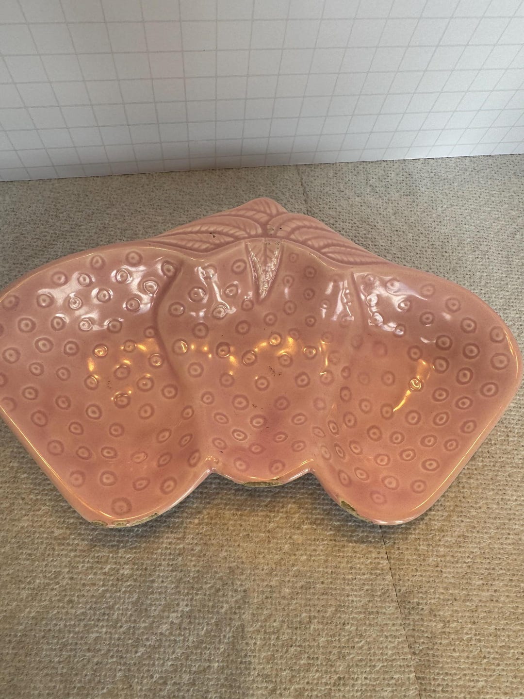 Vintage Belmar California Pottery, Pink Strawberry Serving Dish - Etsy