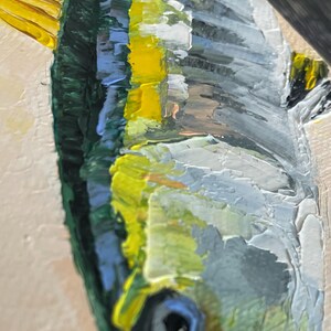 Textured Fish Painting – Impasto Oil on Canvas 4 X 4 Inches - Etsy