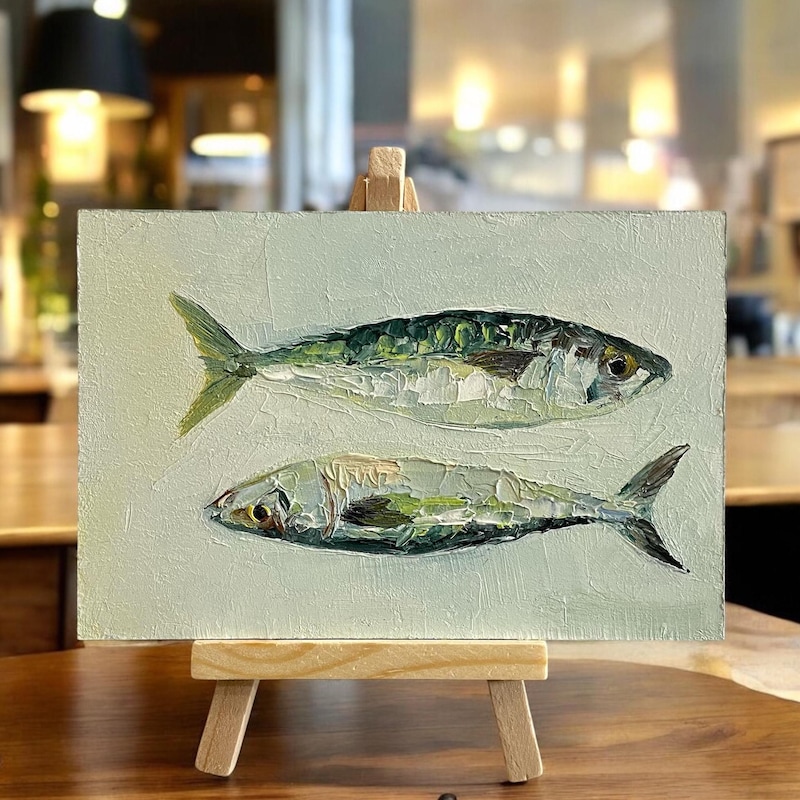 Fish Oil Painting - Etsy