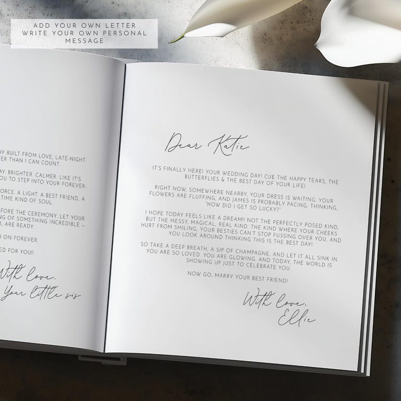Letters to the Bride Book | Keepsake With Photos, Memories, Letters ...