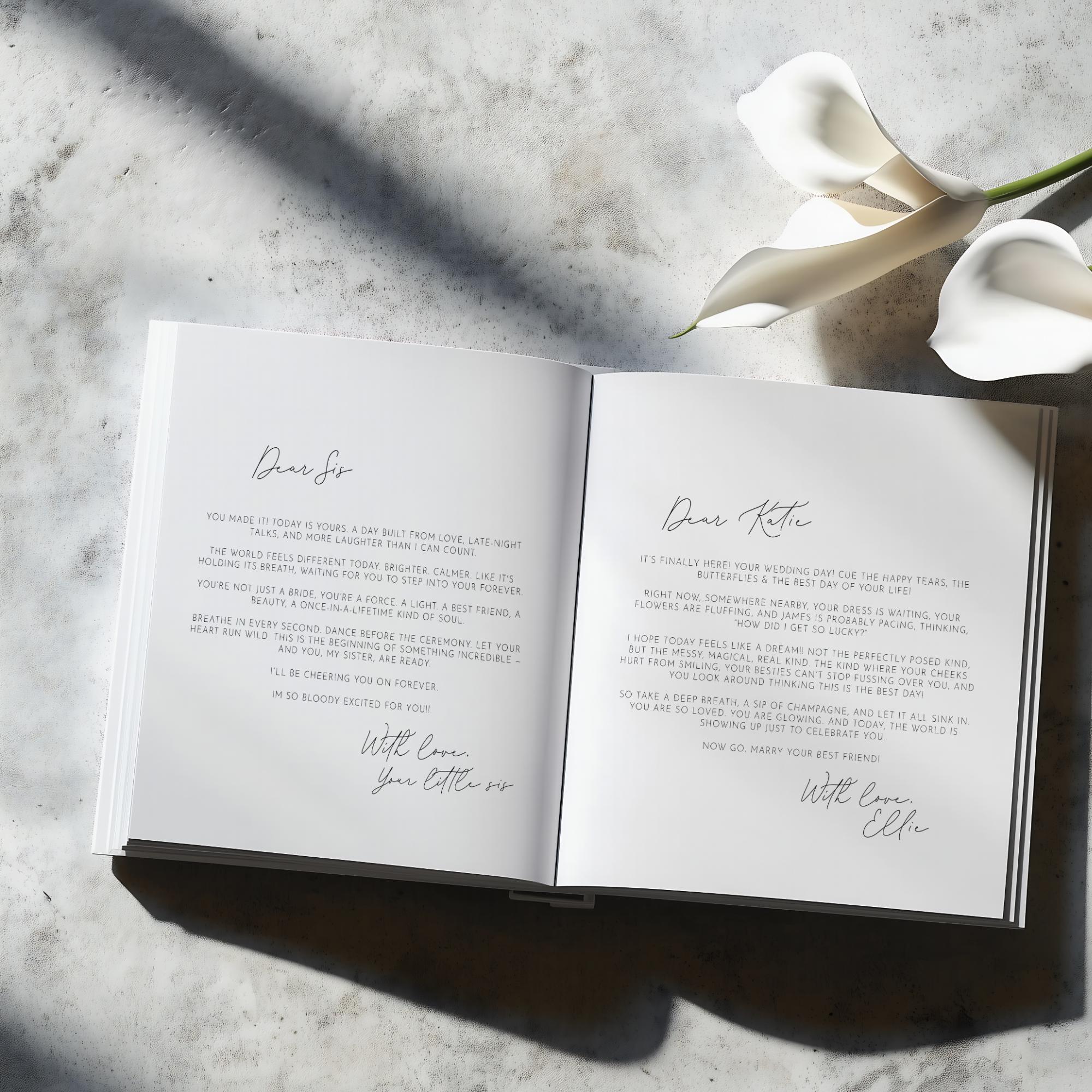 Letters to the Bride Book | Keepsake With Photos, Memories, Letters ...