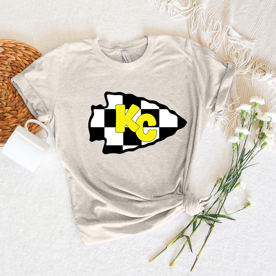 Checkered Arrowhead Design With Yellow Kc-png File Only - Etsy