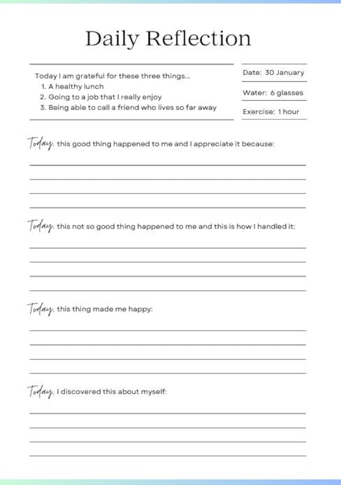 Self-care Journal PDF Printable - Etsy