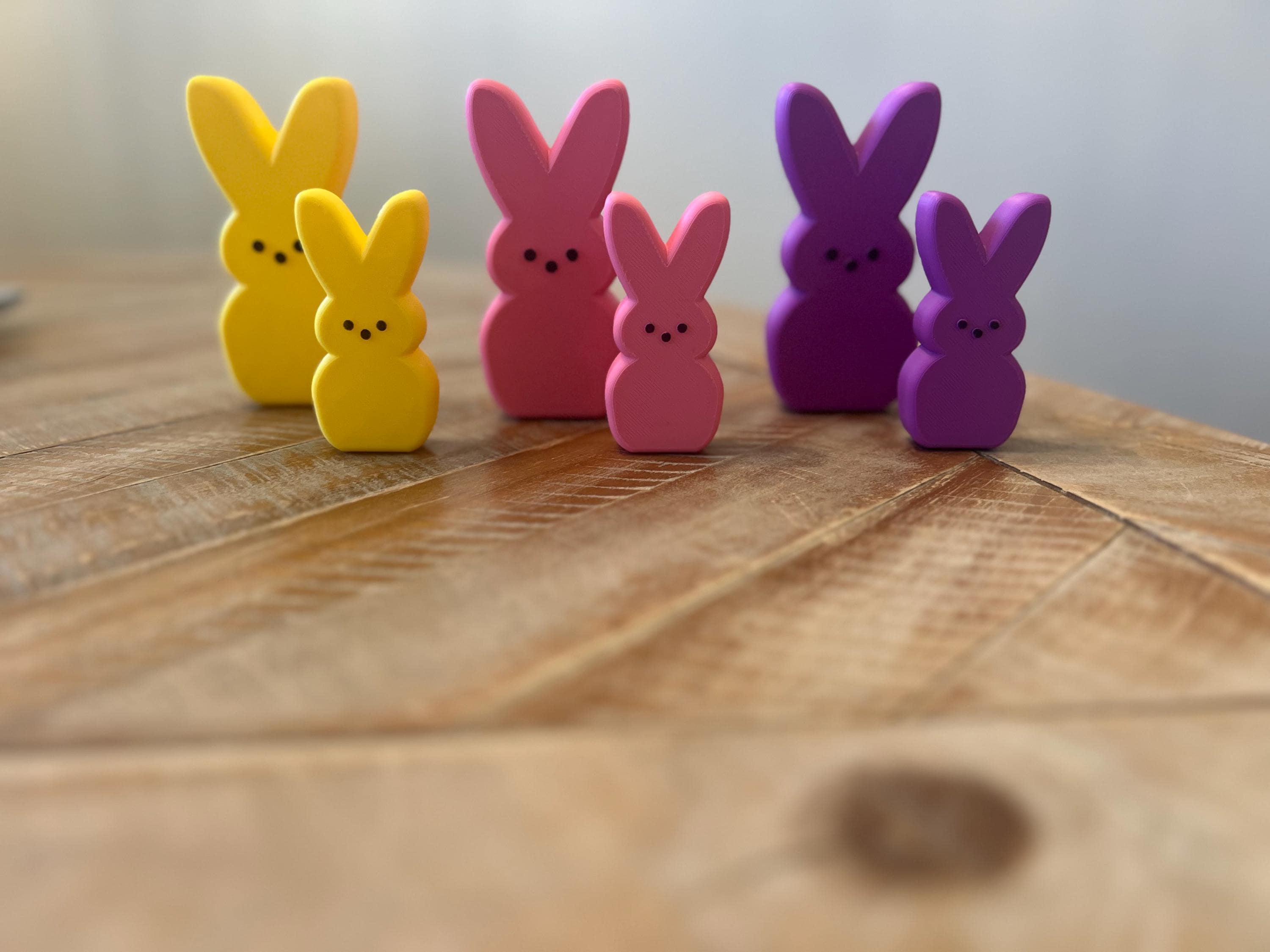 Peep Easter Bunny Set I Easter Basket Decor I 3D Printed Spring Peep ...