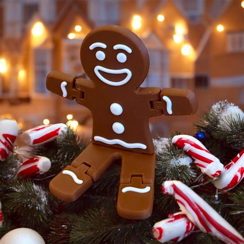 Poseable Gingerbread Man I Gingerbread Cookie Decoration I Holiday ...