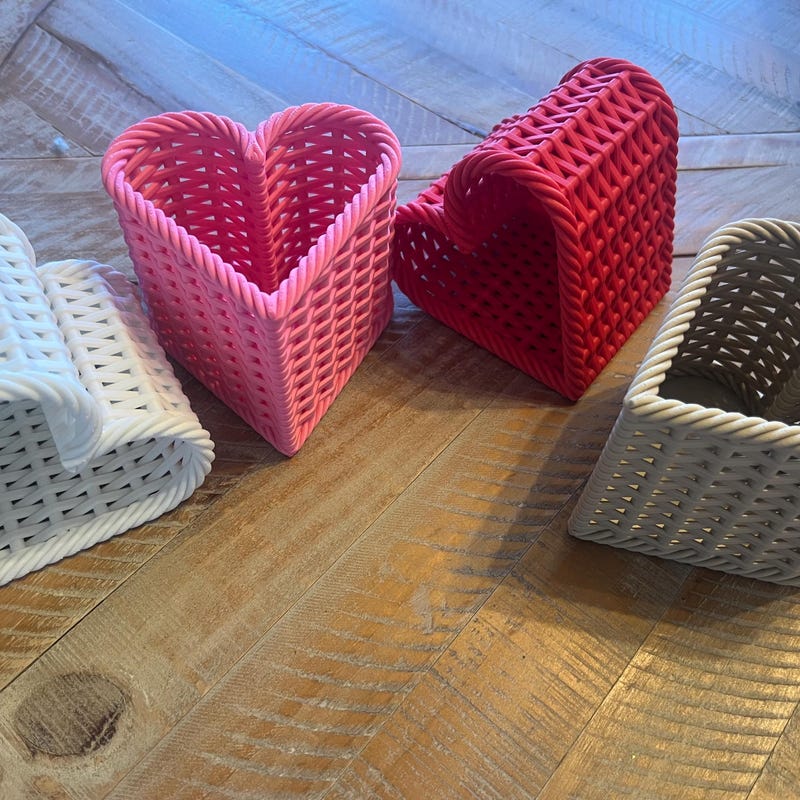 Wicker Heart Basket - Etsy