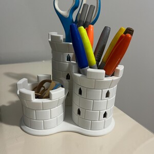Castle Style Pen Pencil Holder I Office Supplies I Desktop Pencil ...