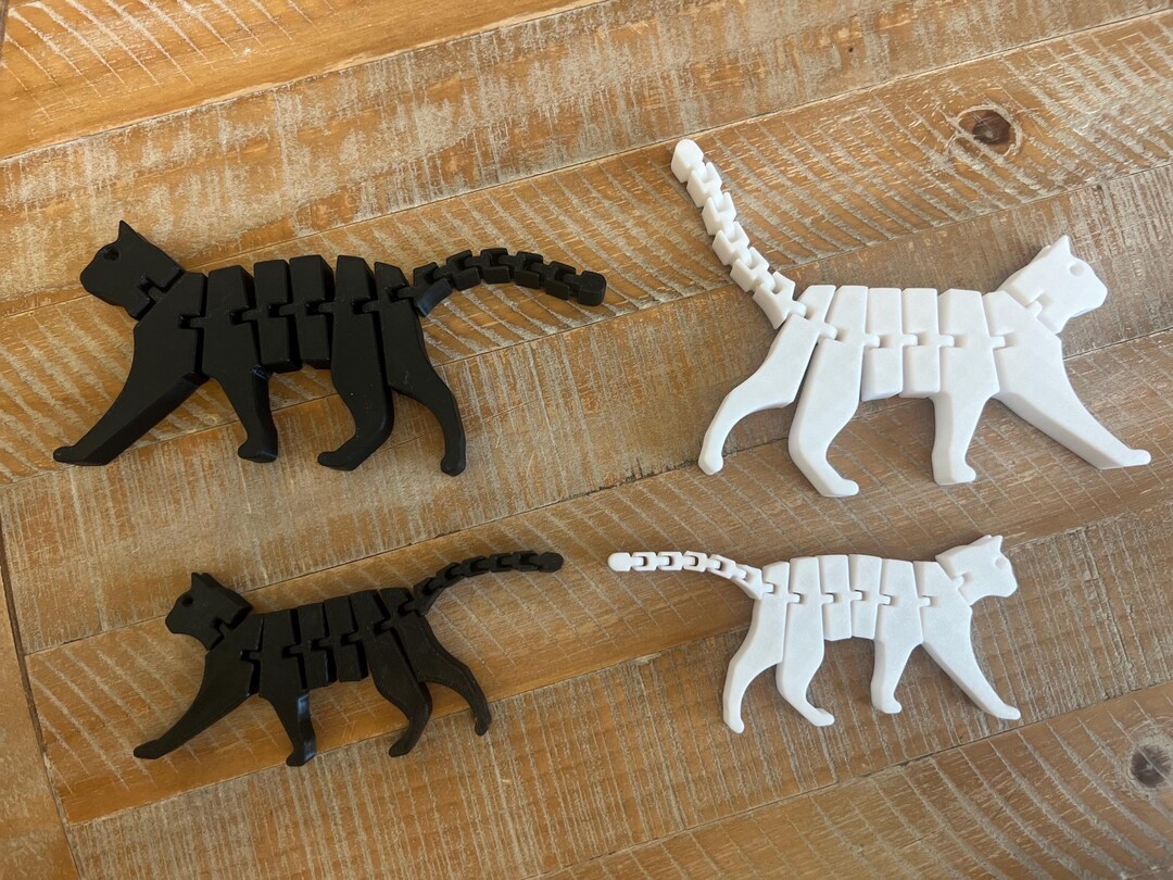 Posable Cat Figurine | Cat Decor I Flexible Kitty Statue | Flexi-cat ...