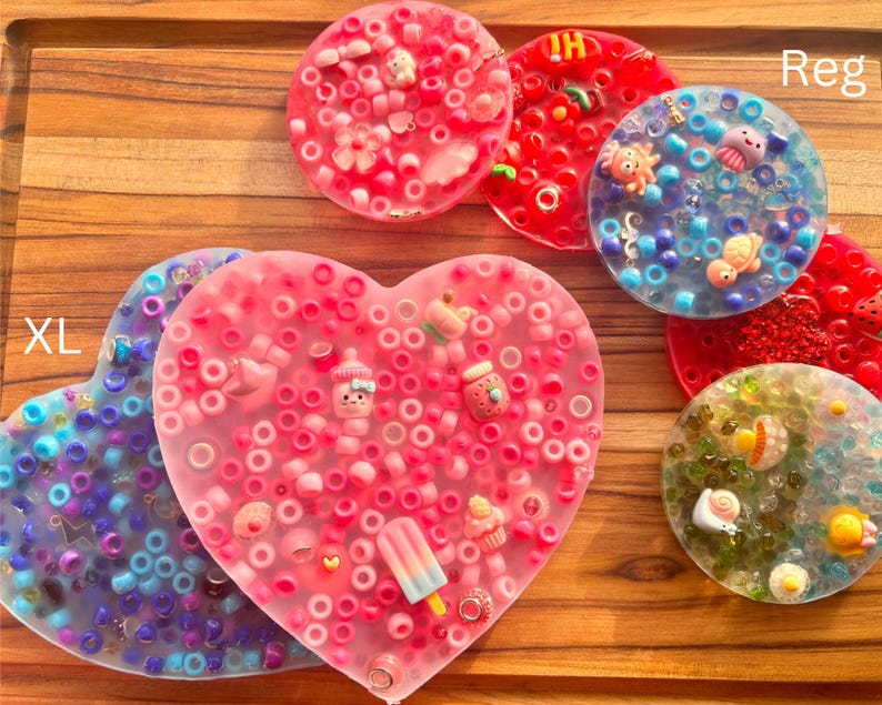 XL Heart Silicone Picking Pad picking Toy, Fidget Toy Anxiety Relief ...