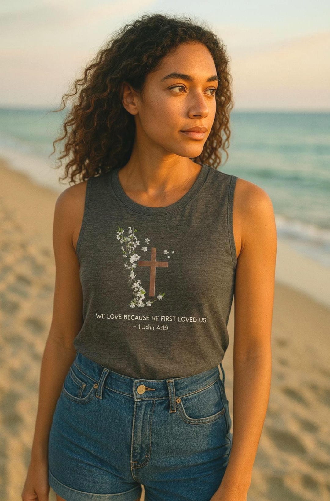 Christian Muscle Tank | 1 John 4:19 - Etsy