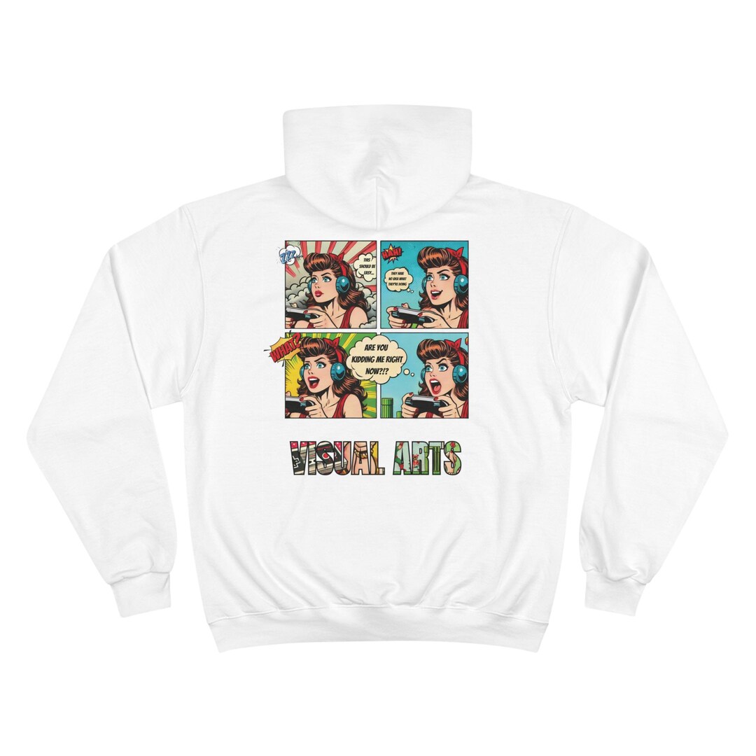 Vintage Comic Pop Champion Hoodie, Pop Art Design, Retro Inspired ...