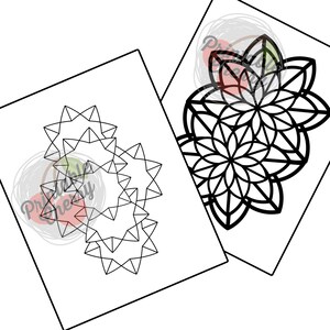 10 Printable Pattern Coloring Pages - Simple - PDF Download - Etsy