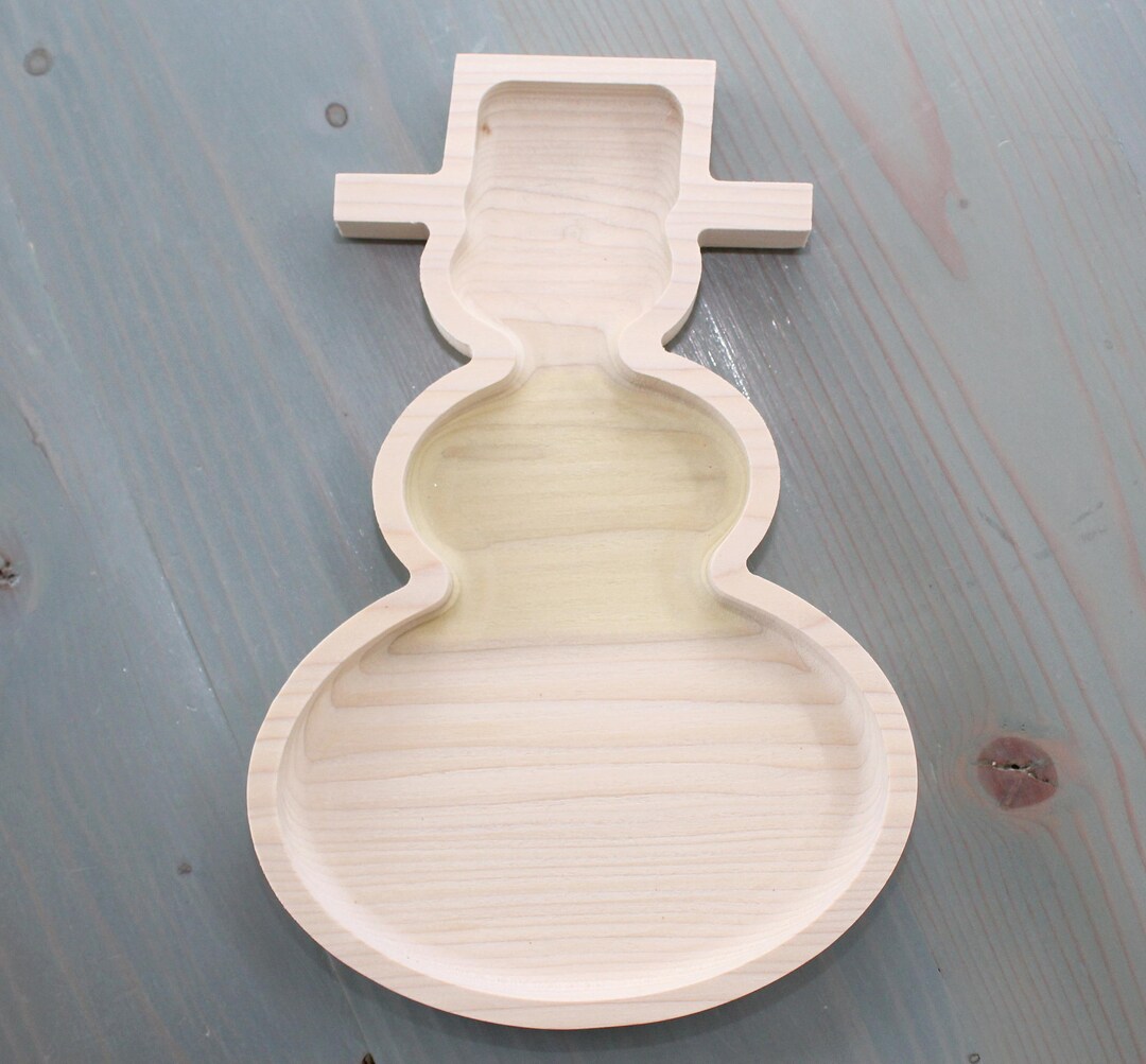 Snowman Bowl - Unfinished Wood Decor - Christmas Crafts - Farmhouse ...