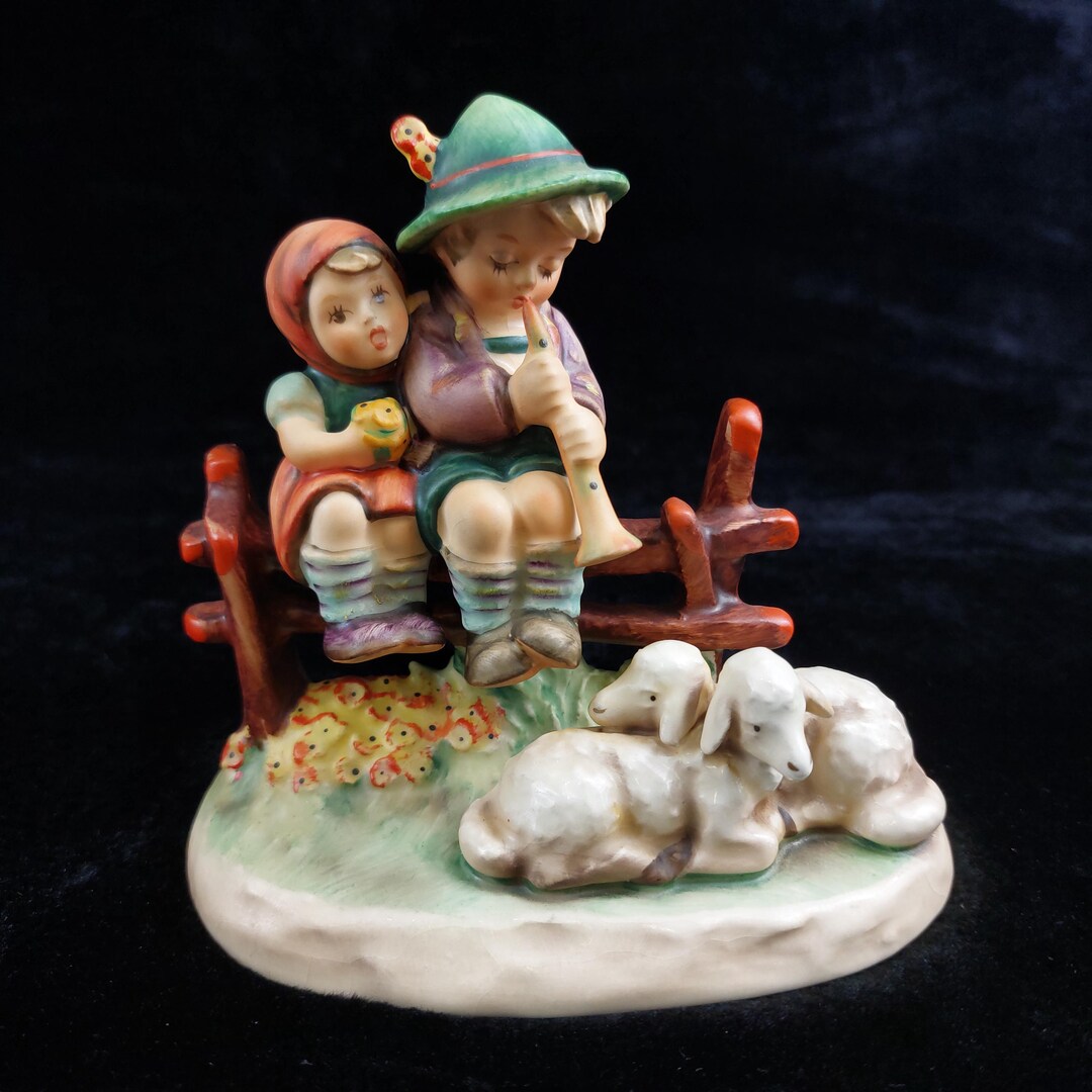 Goebel Figurine: "eventide" Shepherd's Melody, West German Porcelain ...