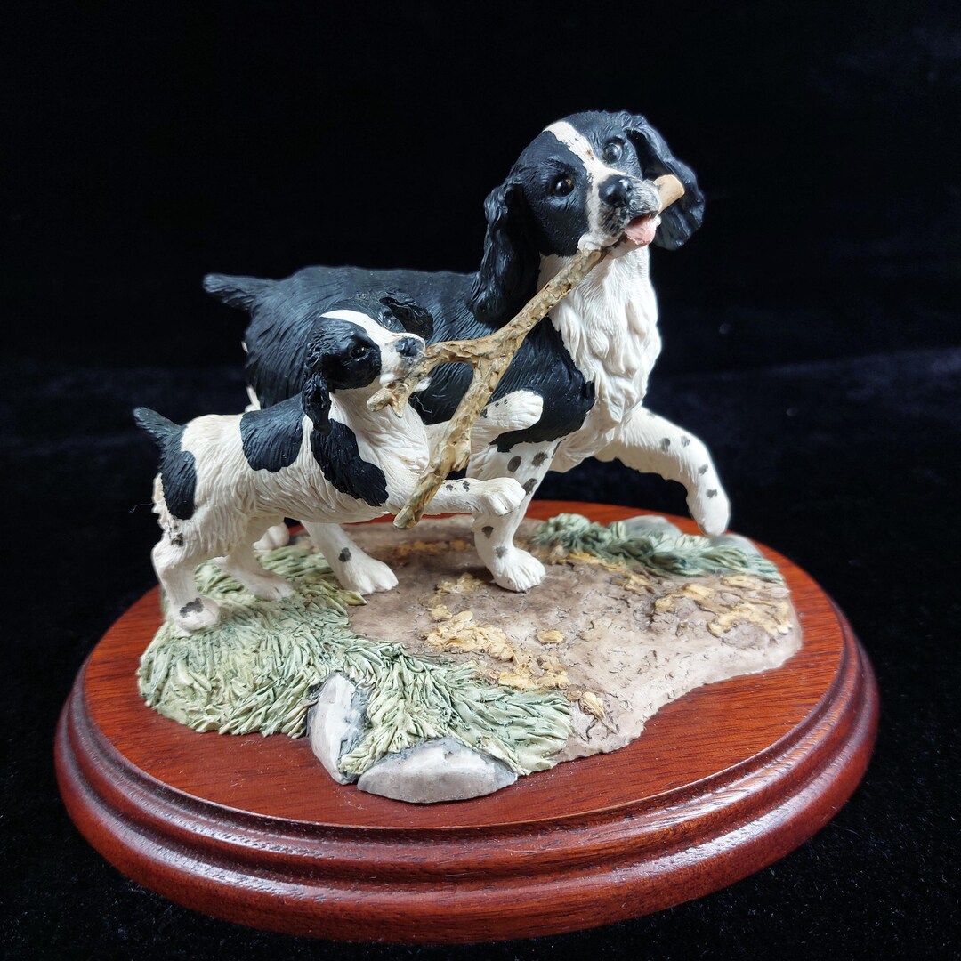 Border Fine Arts "springer Spaniel & Pup" #207B | Artist: J.A. Bubler ...