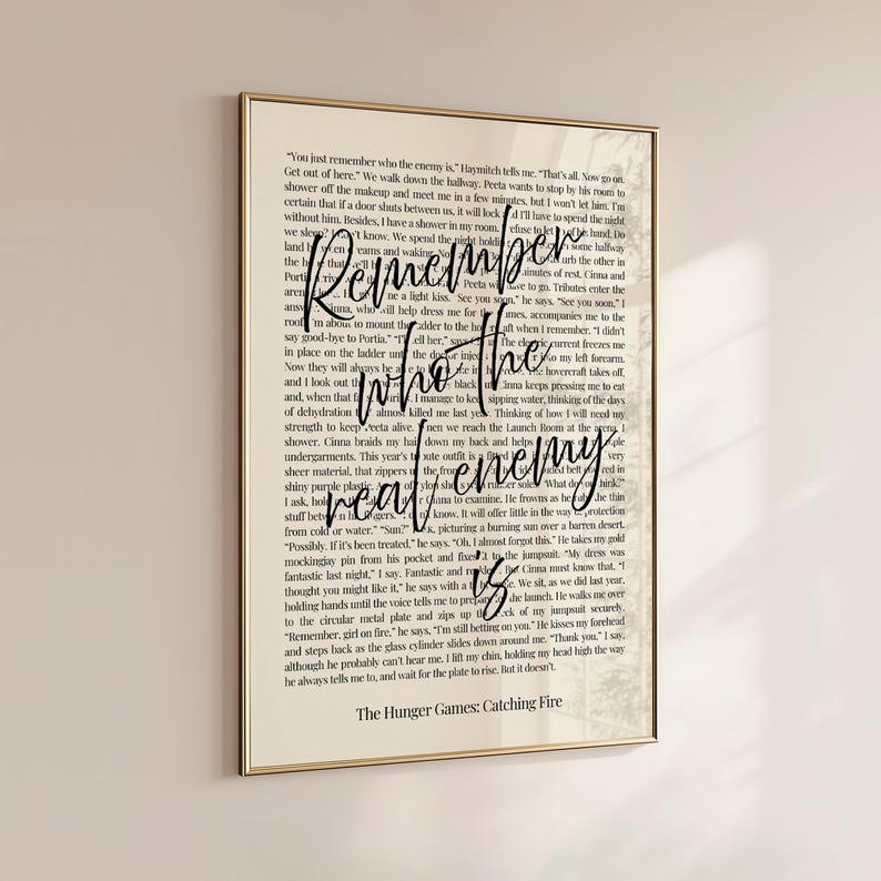 Set of 3 Hunger Games Wall Art, Mockingjay Print Set, Stay With Me ...