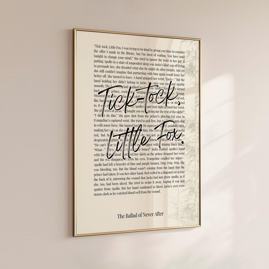 Tick Tock Little Fox Print, Stephanie Garber, Evangeline Fox (digital ...