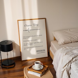 Powerless Poster Lauren Roberts Book Quotes| Wall Decor | Bookworm Gift ...