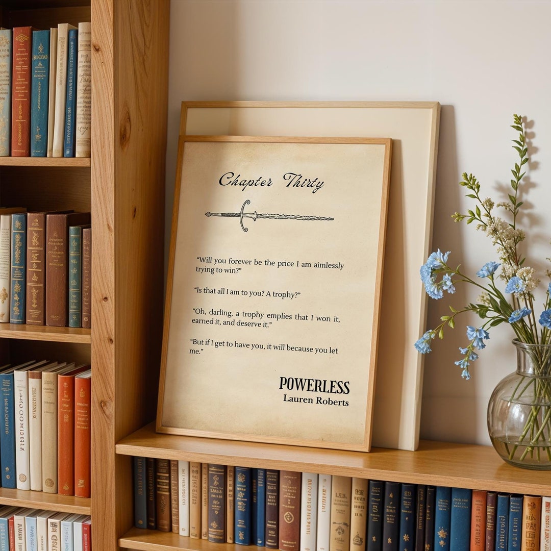 Powerless Poster Lauren Roberts Book Quotes| Wall Decor | Bookworm Gift ...