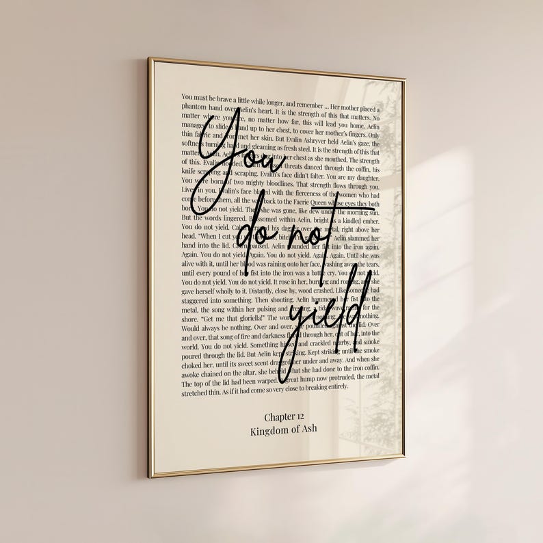 You Do Not Yield, Throne of Glass, Aelin Galathynius, Minimalist ...