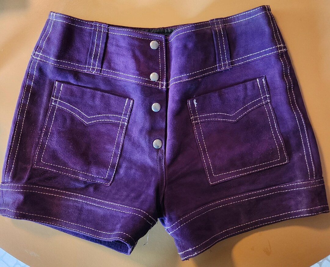 Vintage 1972 Purple Suede Go-go Shorts Hot Pants - Etsy