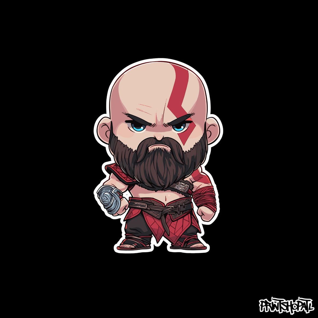 Kratos | Water Proof, Vinyl Sticker Decal - Etsy