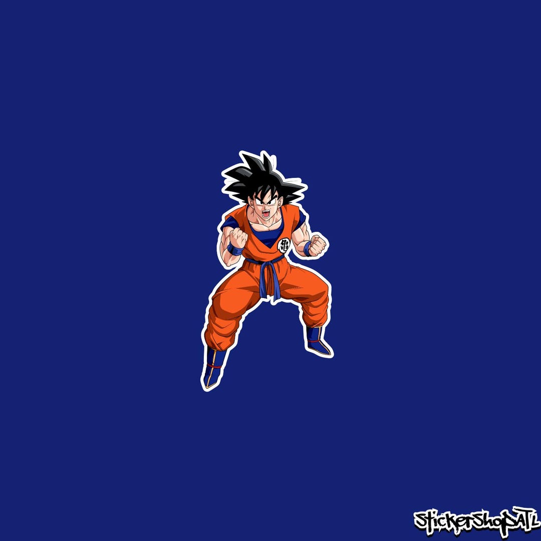 Goku Vinyl Sticker - Etsy