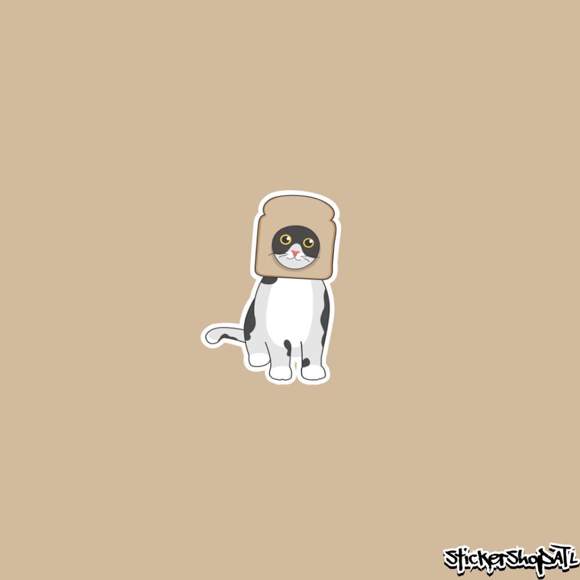 Cat Bread Meme Vinyl Sticker - Etsy