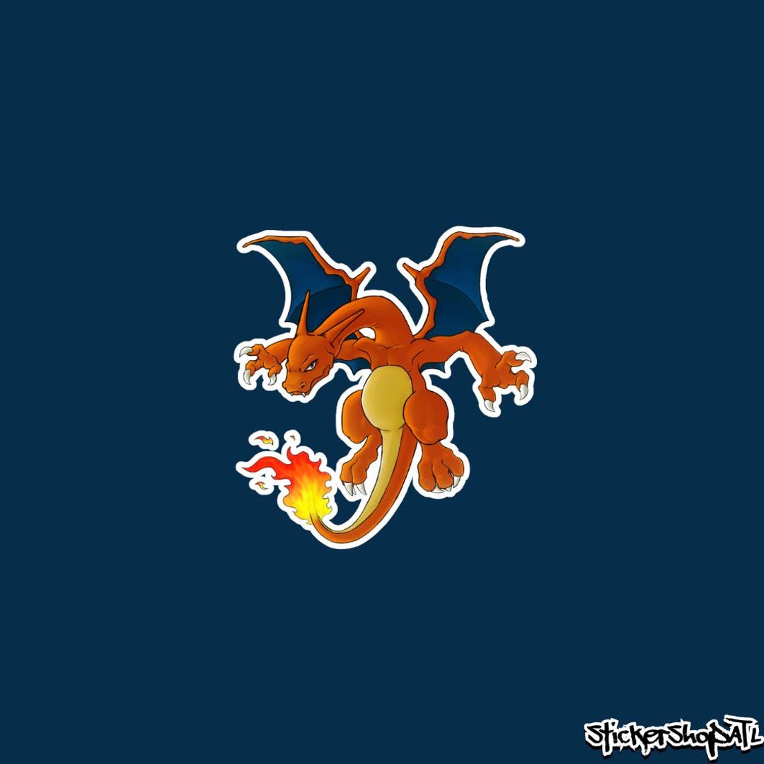 Charizard Vinyl Sticker - Etsy