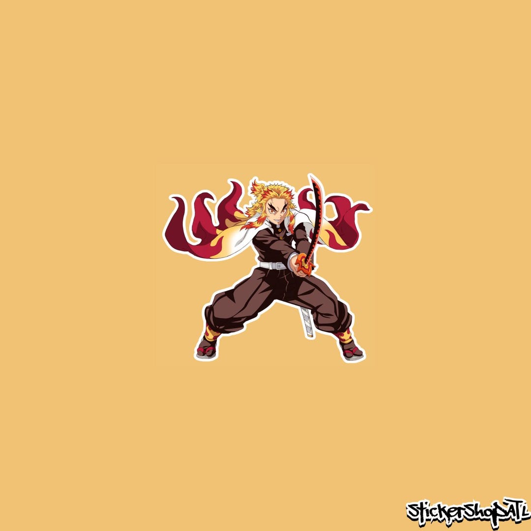 Kyojuro Rengoku Vinyl Sticker - Etsy